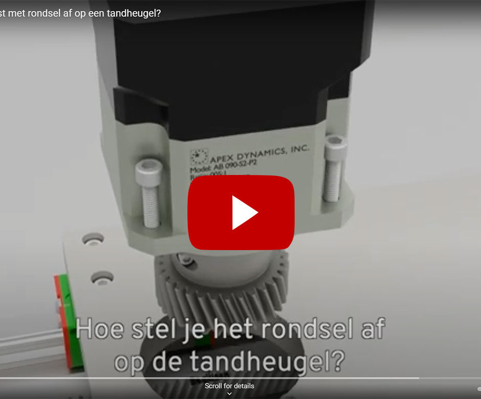 Rondsel afstellen op tandheugel (video) | Engineeringnet