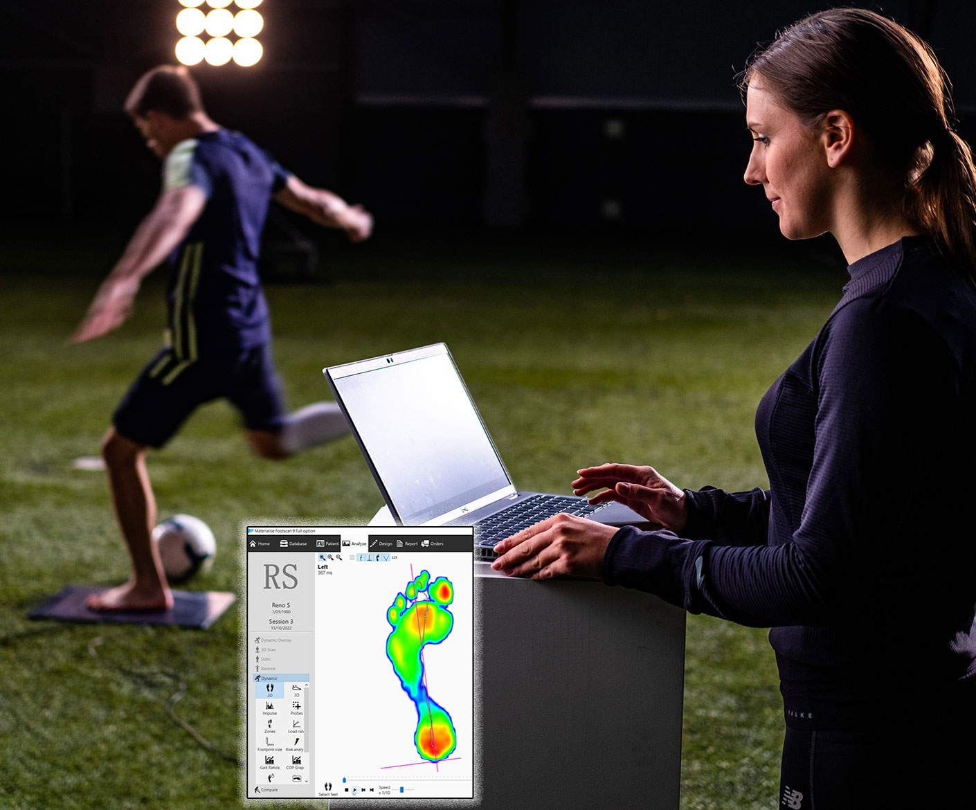 Materialise Motion footscan-technologie toont biomechanica van ...